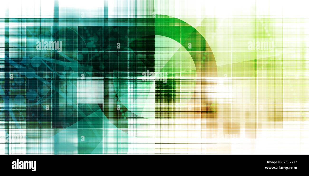 Abstract Technology with Interlinked Data as Art Stock Photo - Alamy