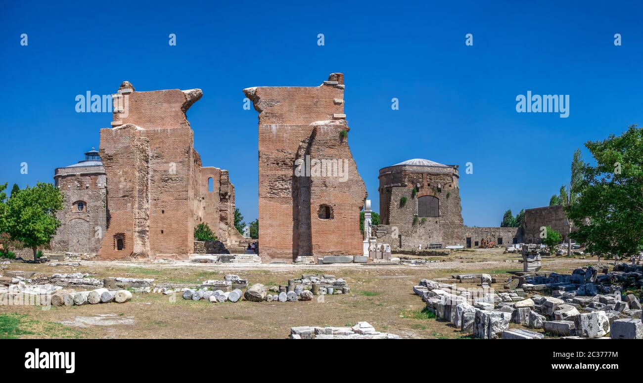 Ruins of the Red Basilica or Temple of Serapis in the Ancient Greek ...