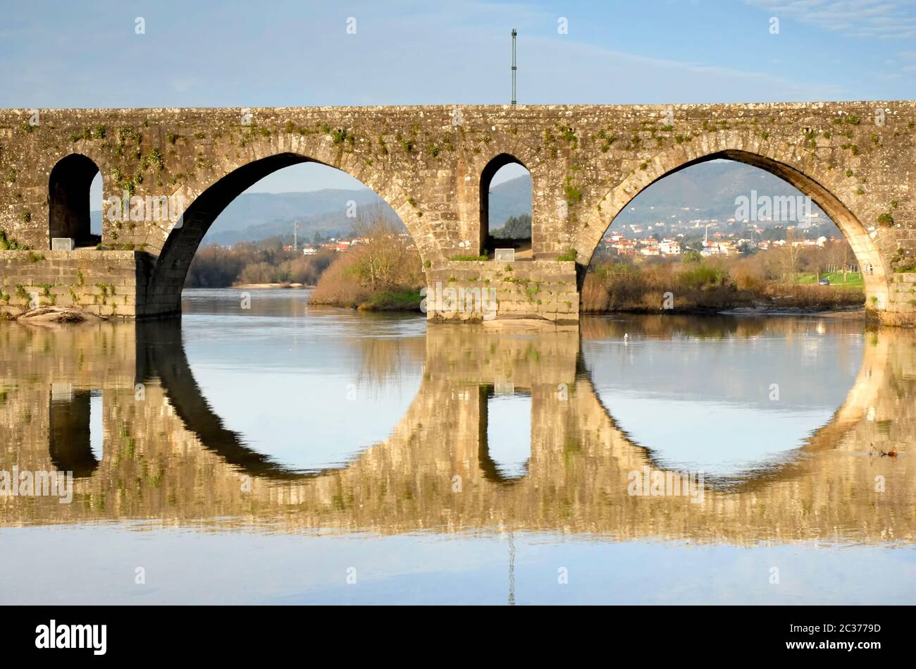 ancient roman bridge detail in the north of portugal Stock Photo - Alamy