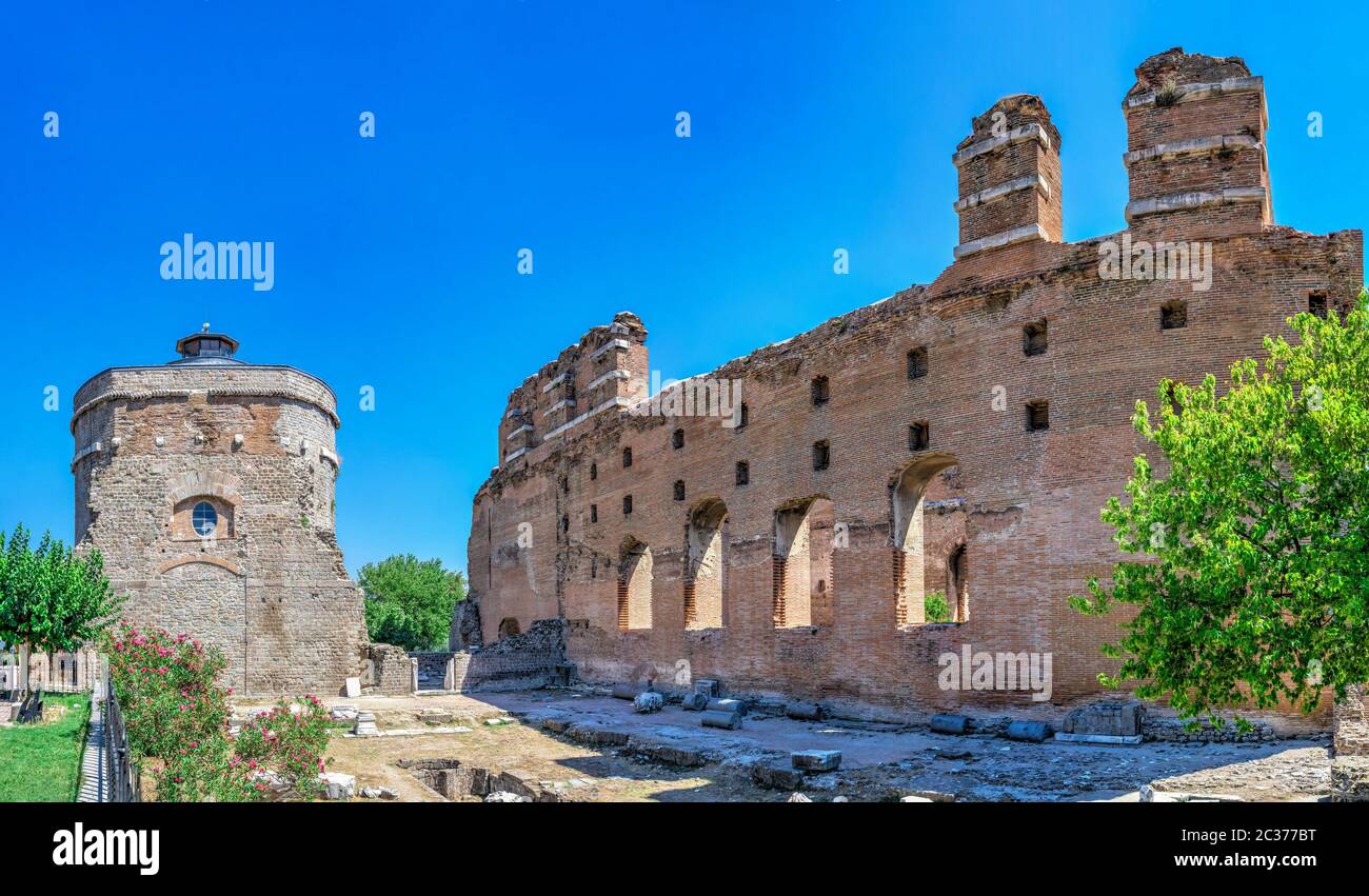Ruins of the Red Basilica or Temple of Serapis in the Ancient Greek ...