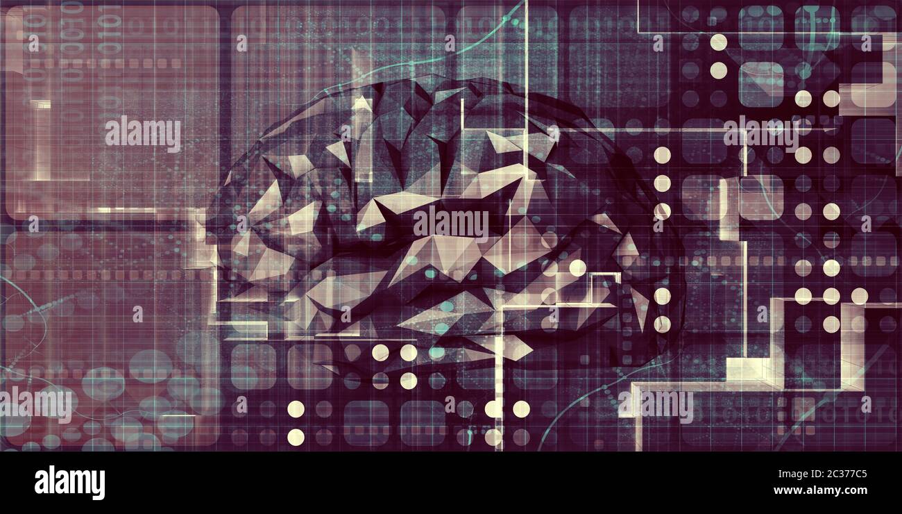 Mind Brain Code as Data Visualization Concept Art Stock Photo - Alamy