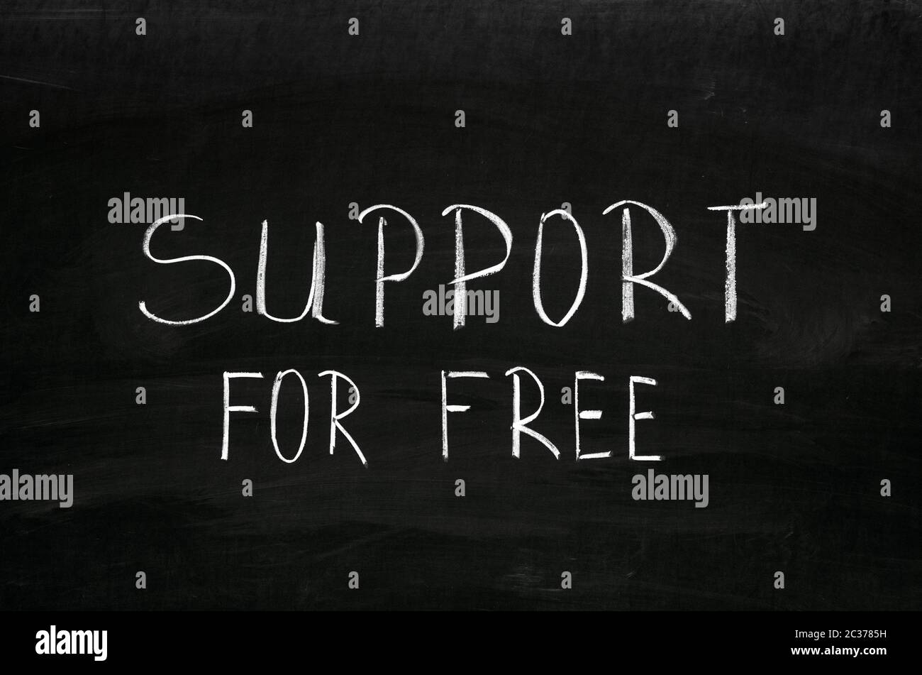 On the blackboard with handwritten word support for free Stock Photo ...