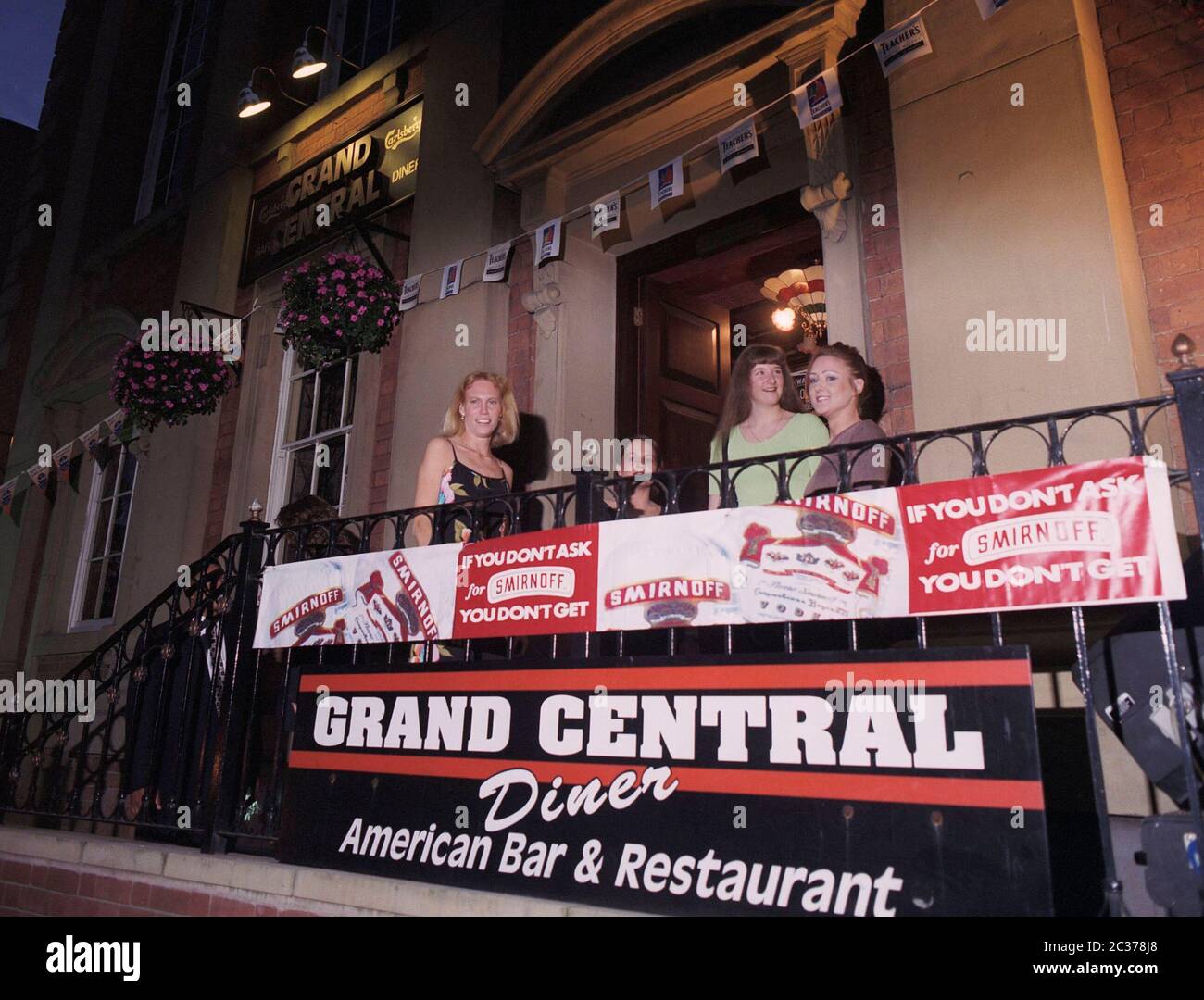 Wakefield, West Yorkshire, Northern England, UK, in 1996, night life on ...