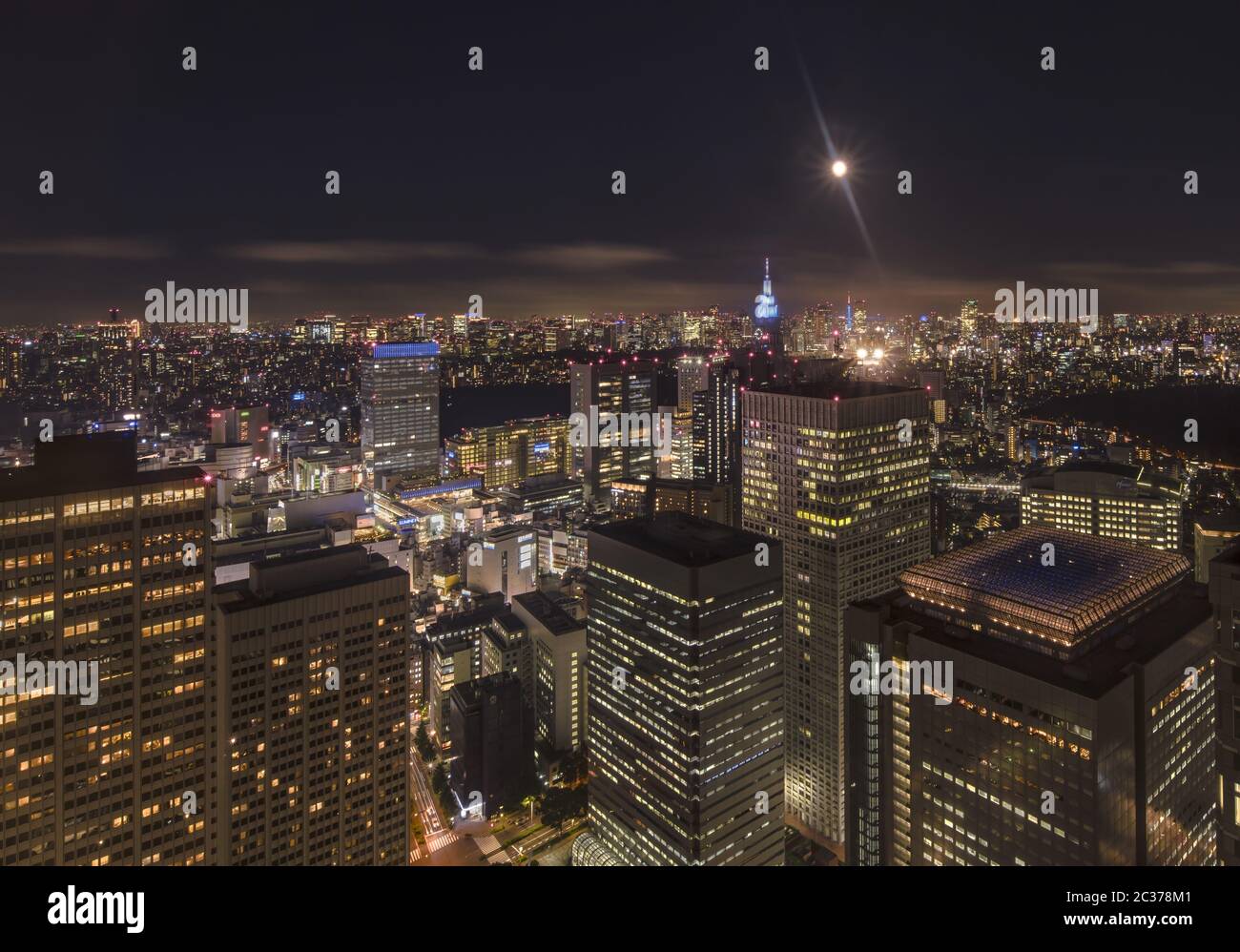 Night-time panoramic view from the Tokyo Metropolitan Government ...