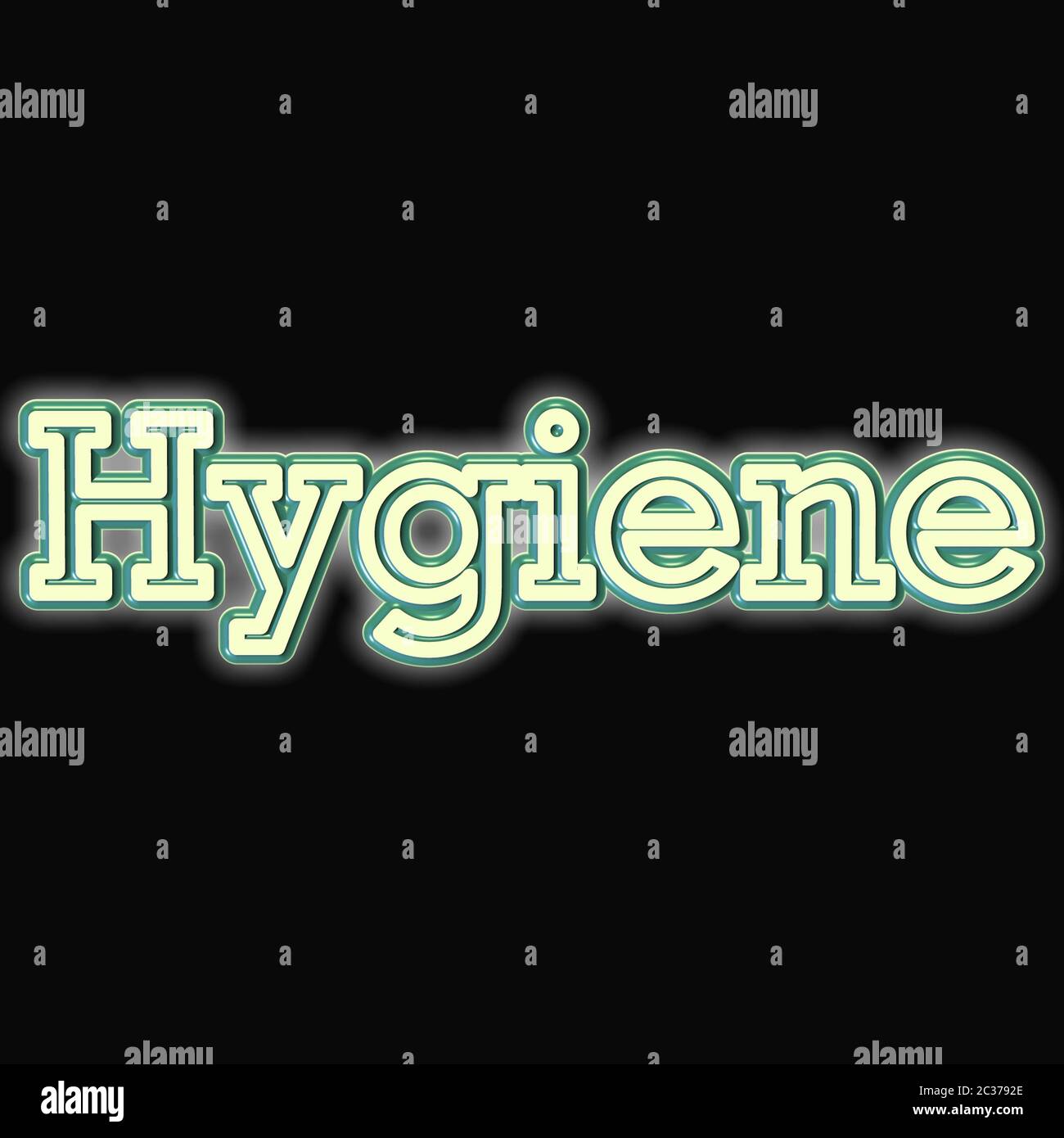 Hygiene - Word or text as 3D illustration, 3D rendering Stock Photo - Alamy