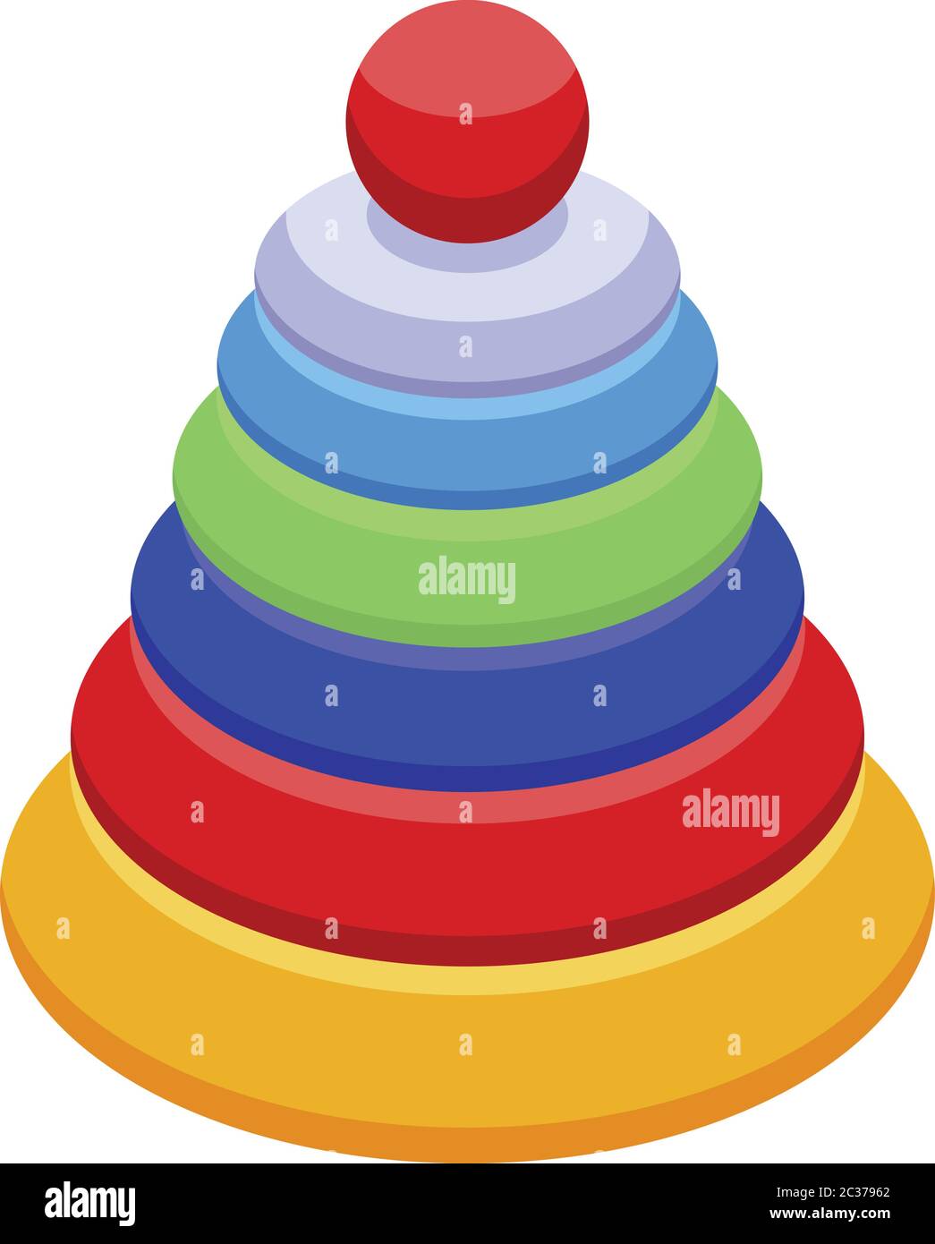 Kindergarten pyramide icon, isometric style Stock Vector Image & Art ...
