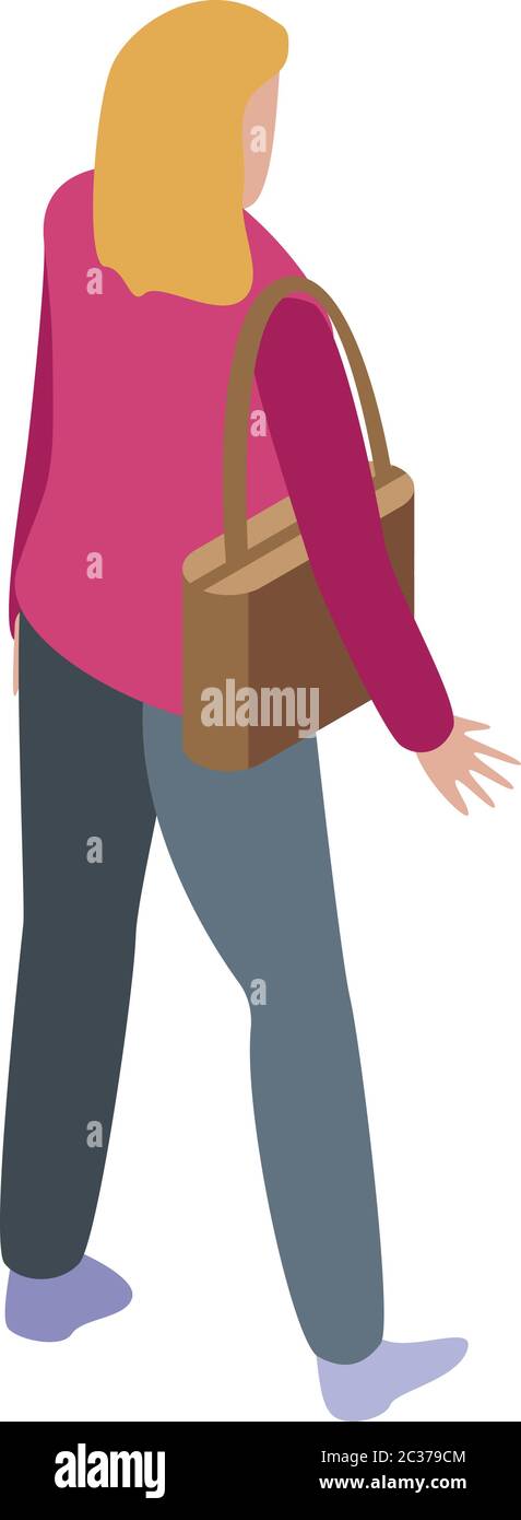 Isometric people grocery shopping Cut Out Stock Images & Pictures - Alamy