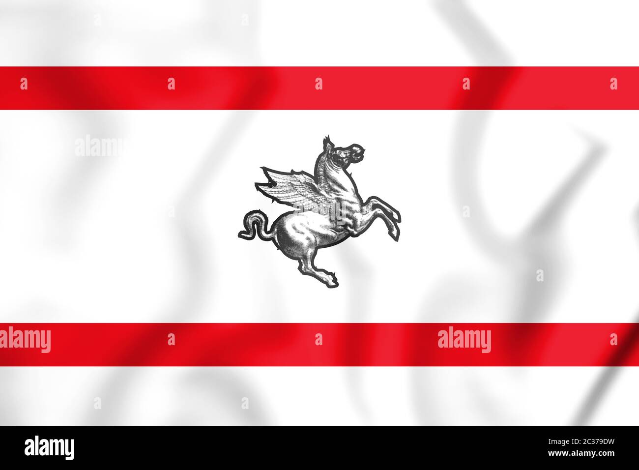 3D Flag of Tuscany, Italy. 3D Illustration Stock Photo - Alamy