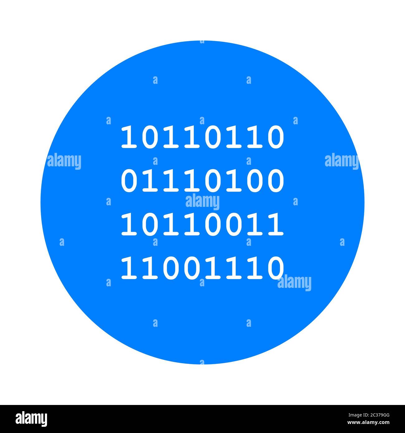 Binary code and circle Stock Photo - Alamy