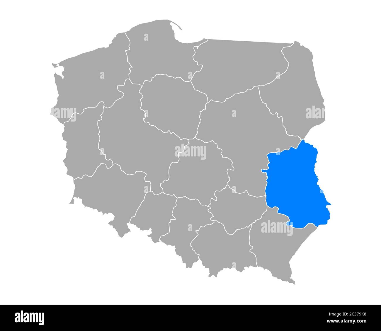 Map of Lubelskie in Poland Stock Photo - Alamy