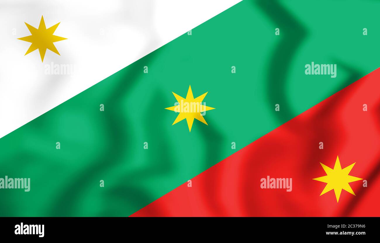 3d Rendered Flag of Three Guarantees, Mexico Stock Photo - Alamy