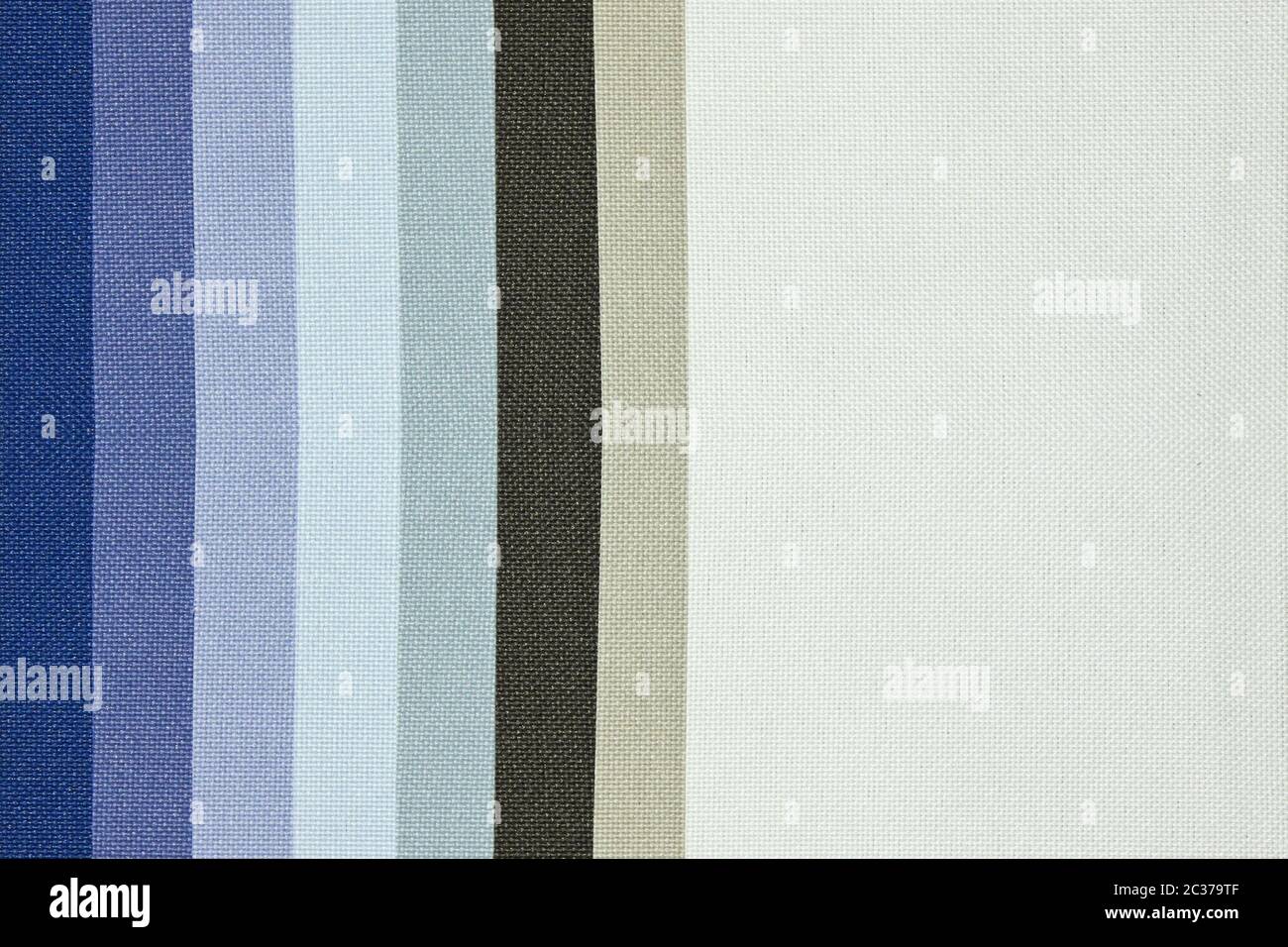 Blue tone color palette samples of fabric Stock Photo - Alamy