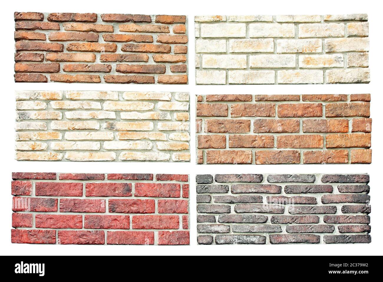 Samples of natural stone bricks for walls Stock Photo - Alamy