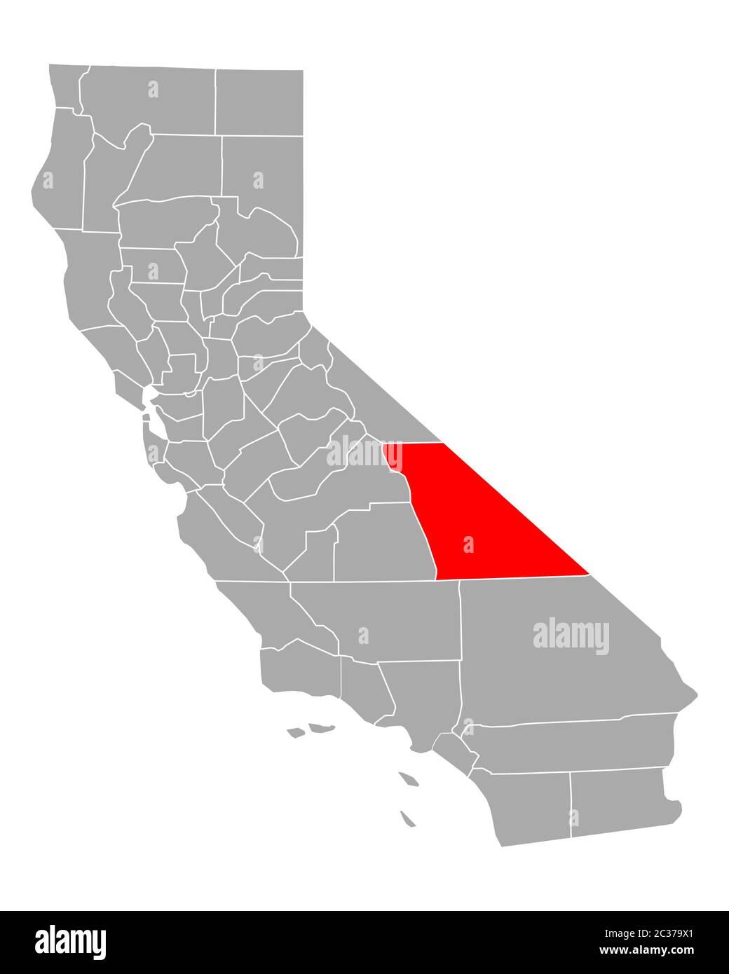 Inyo county map Cut Out Stock Images & Pictures - Alamy