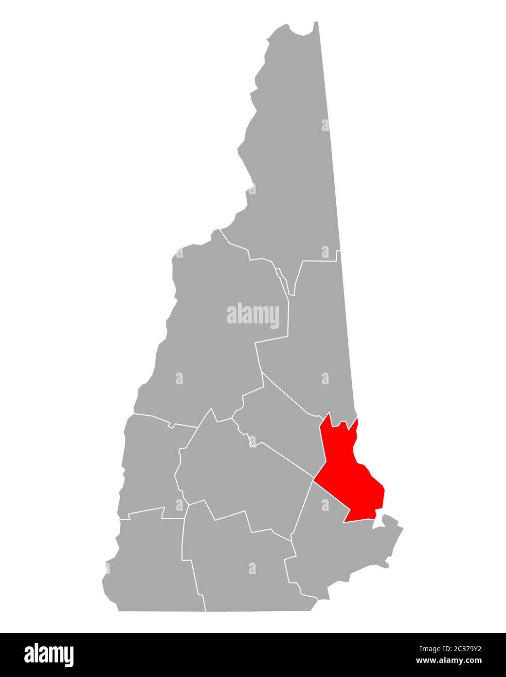 Map of Strafford in New Hampshire Stock Photo - Alamy