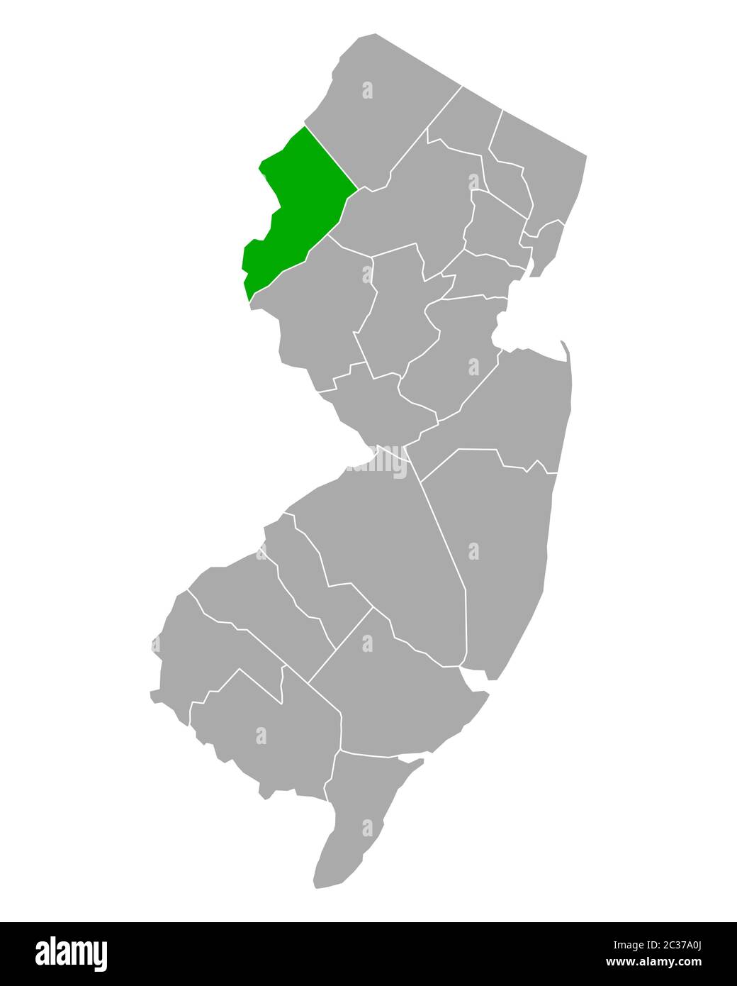 Map of Warren in New Jersey Stock Photo - Alamy