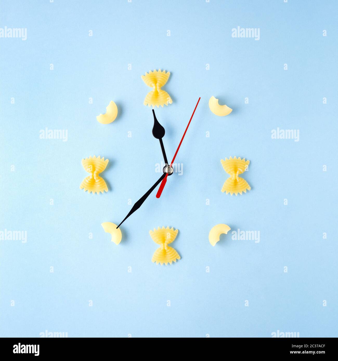 Creative concept still life food diet health photo of raw pasta ...