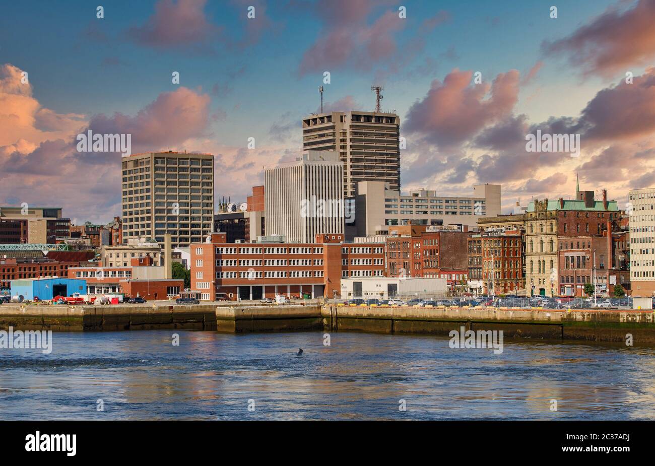 View of downtown St Johns, Newfoundland in Canada from the sea Stock ...