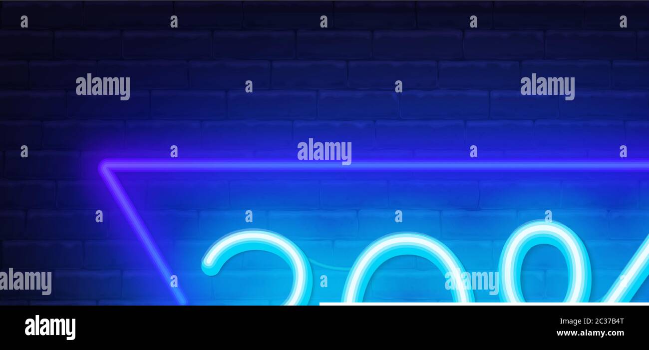 Percent neon light icon on Stock Vector Images - Alamy