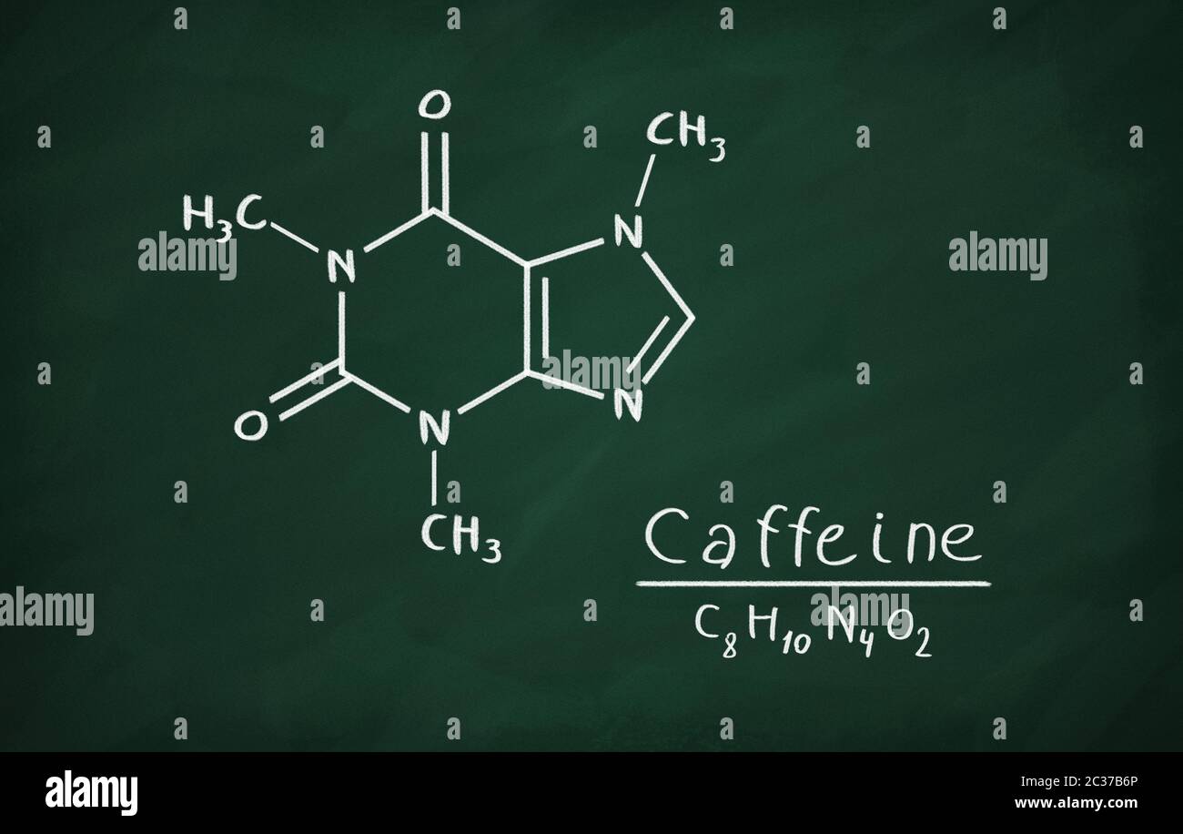 Caffeine chemical formula science symbol hi-res stock photography and ...