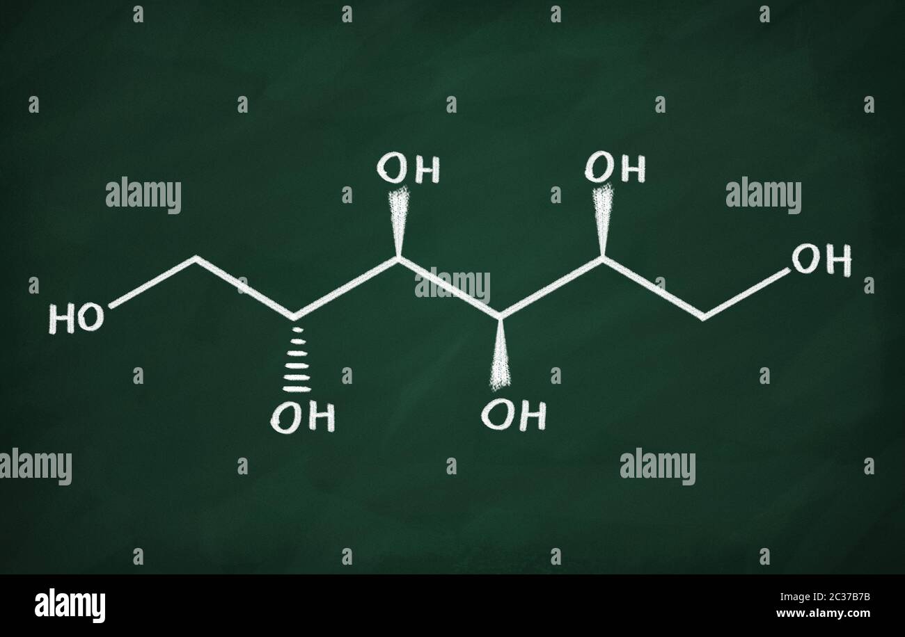 Chemical formula of Sorbitol on a blackboard Stock Photo - Alamy