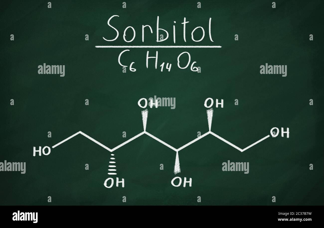 Chemical formula of Sorbitol on a blackboard Stock Photo - Alamy