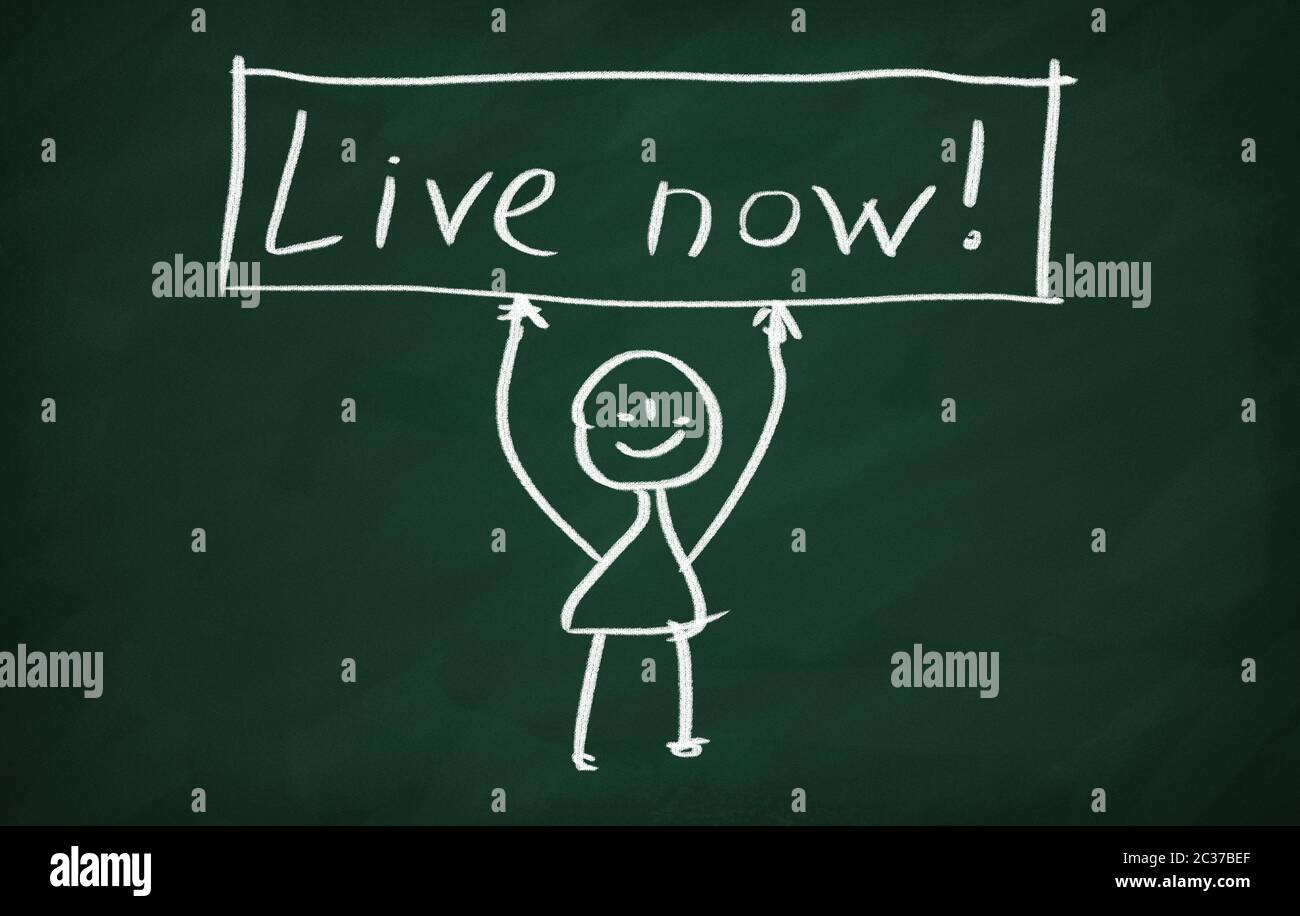 Blackboard text enjoy life hi-res stock photography and images - Alamy