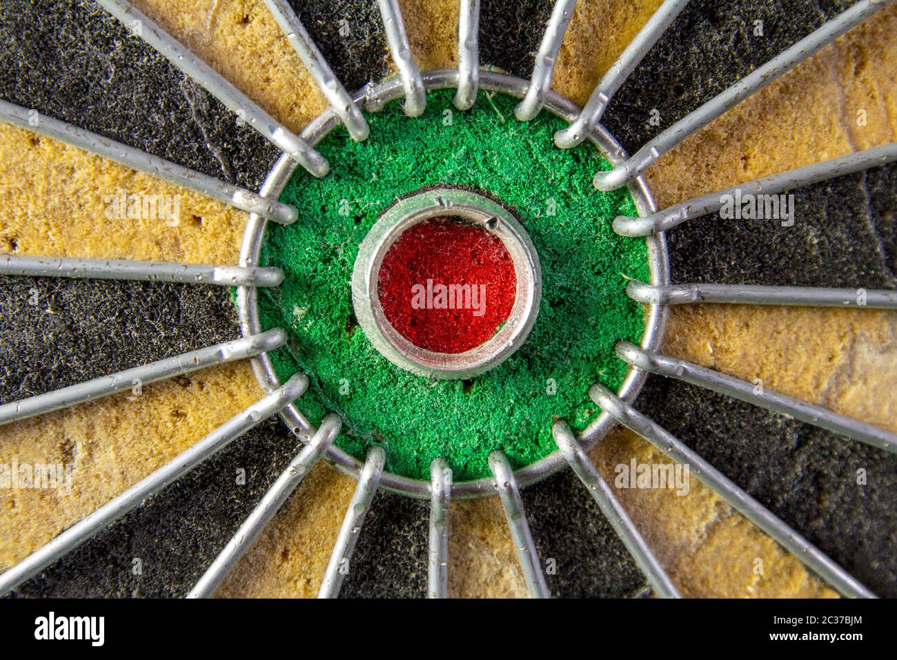 A close-up of the centre Bullseye of a Dart Board Stock Photo - Alamy