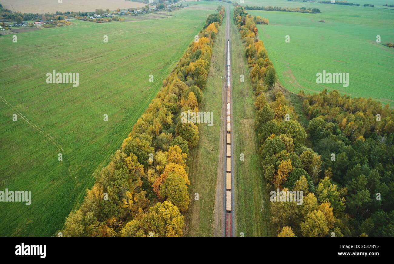 Aerial view railroad tracks train hi-res stock photography and images ...