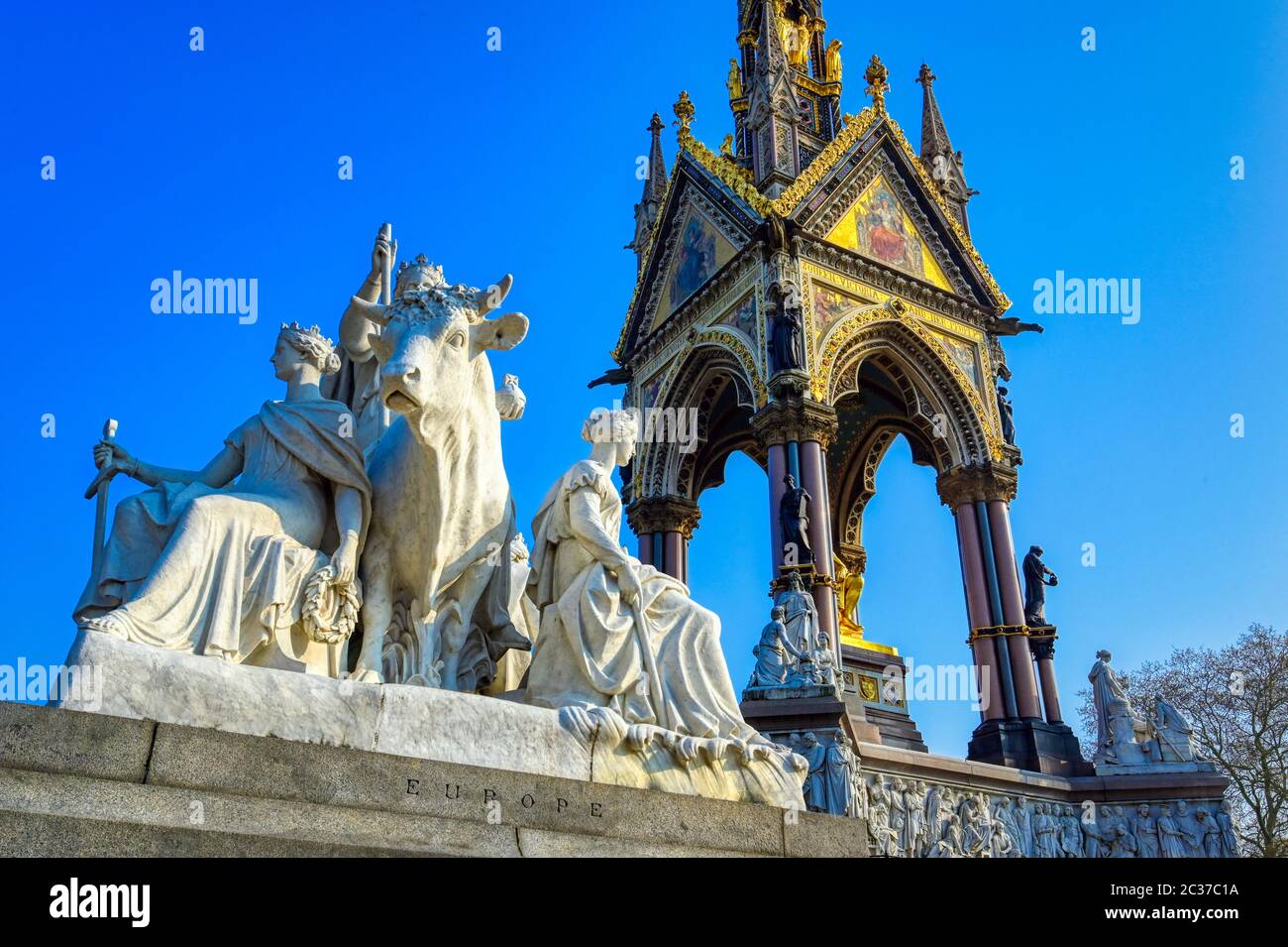 The Albert Memorial, located in Kensington Gardens, London, UK Stock Photo - Alamy