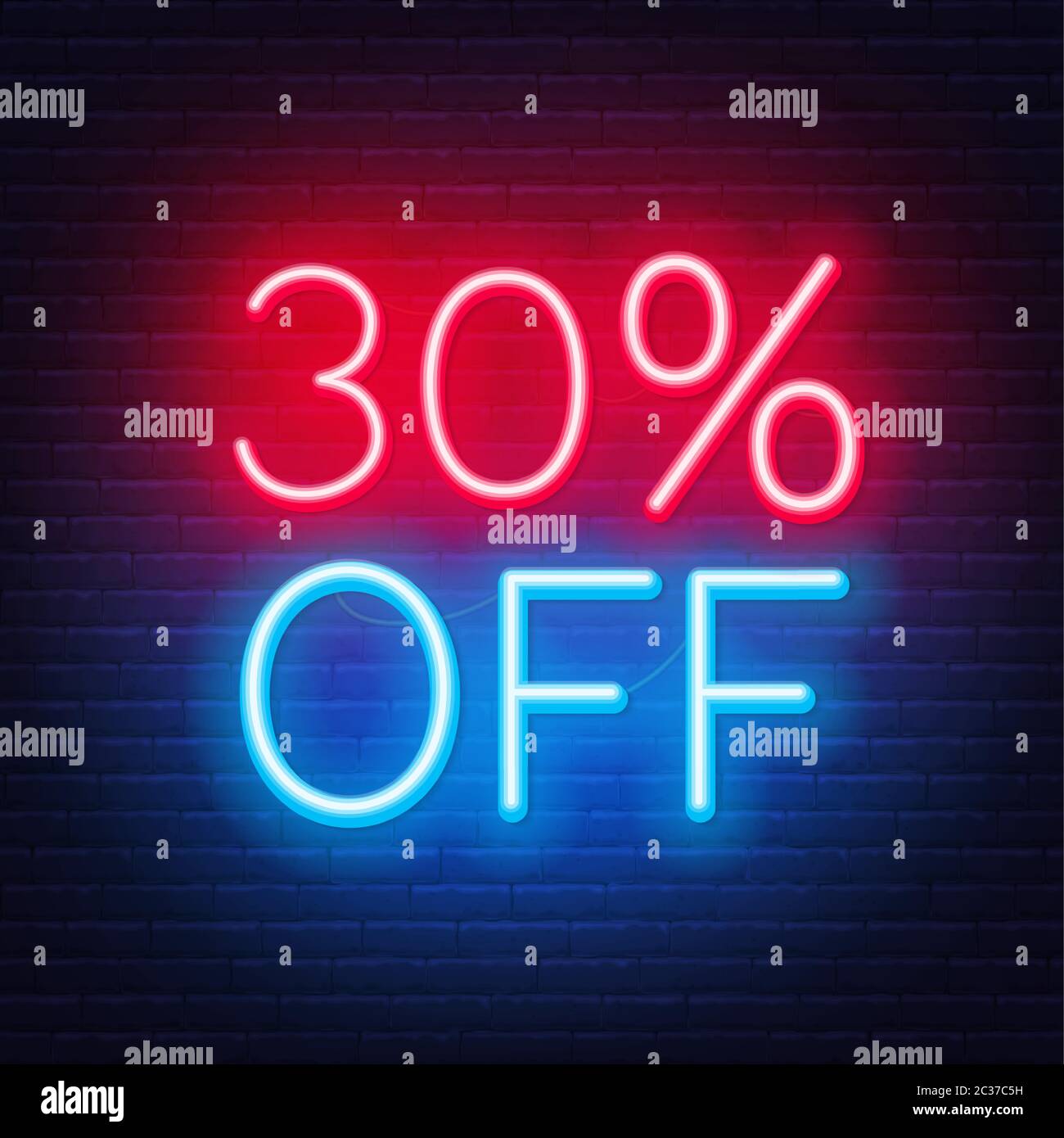Percent neon light icon on Stock Vector Images - Alamy