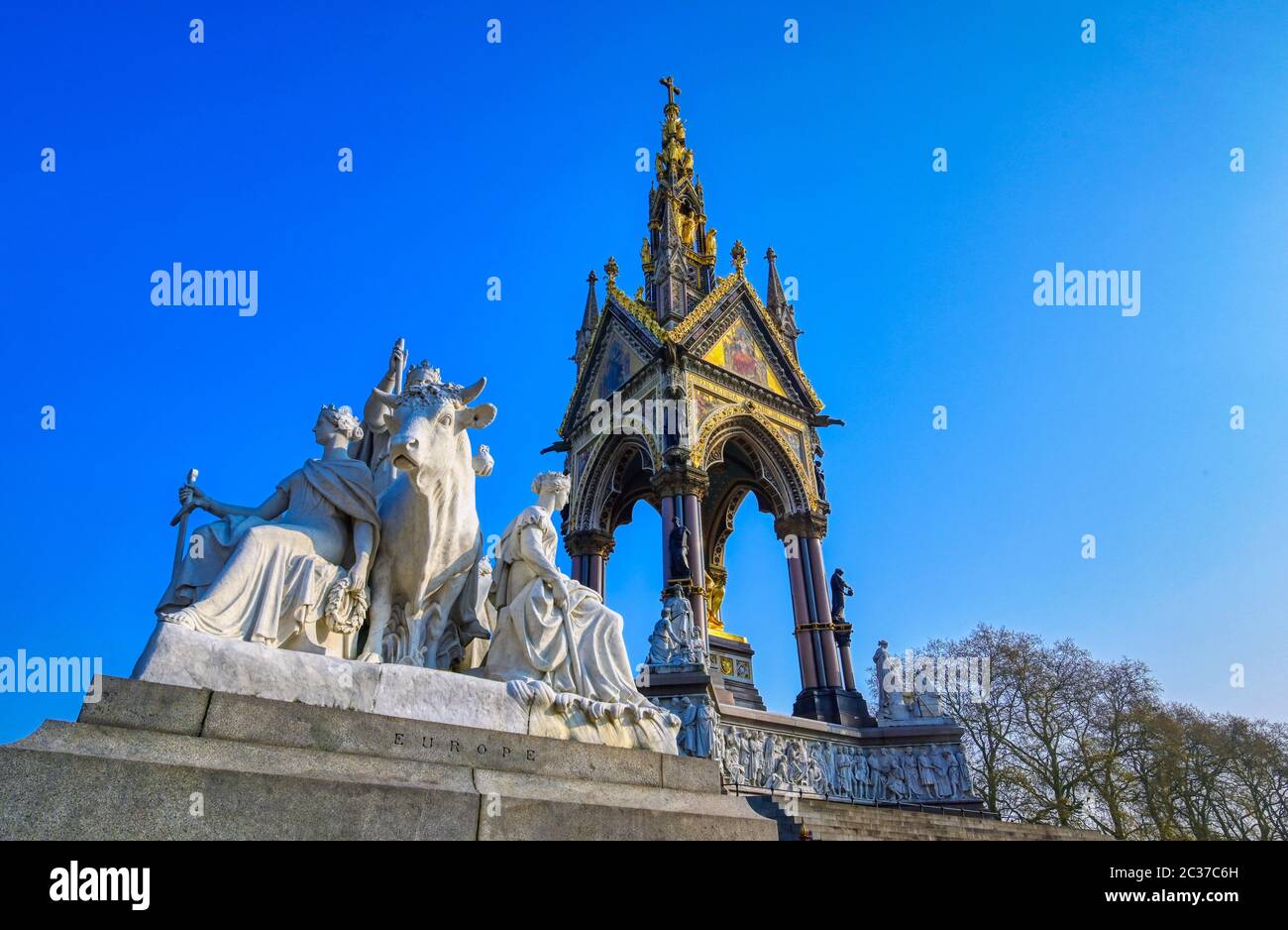 The Albert Memorial, located in Kensington Gardens, London, UK Stock Photo - Alamy