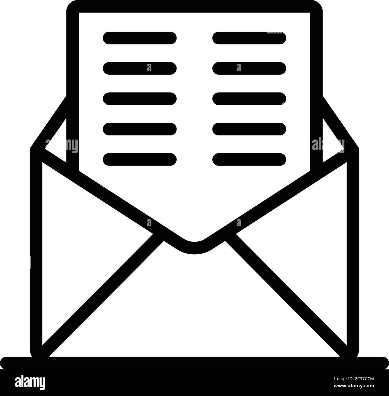 Letter in an envelope icon, outline style Stock Vector Image & Art - Alamy
