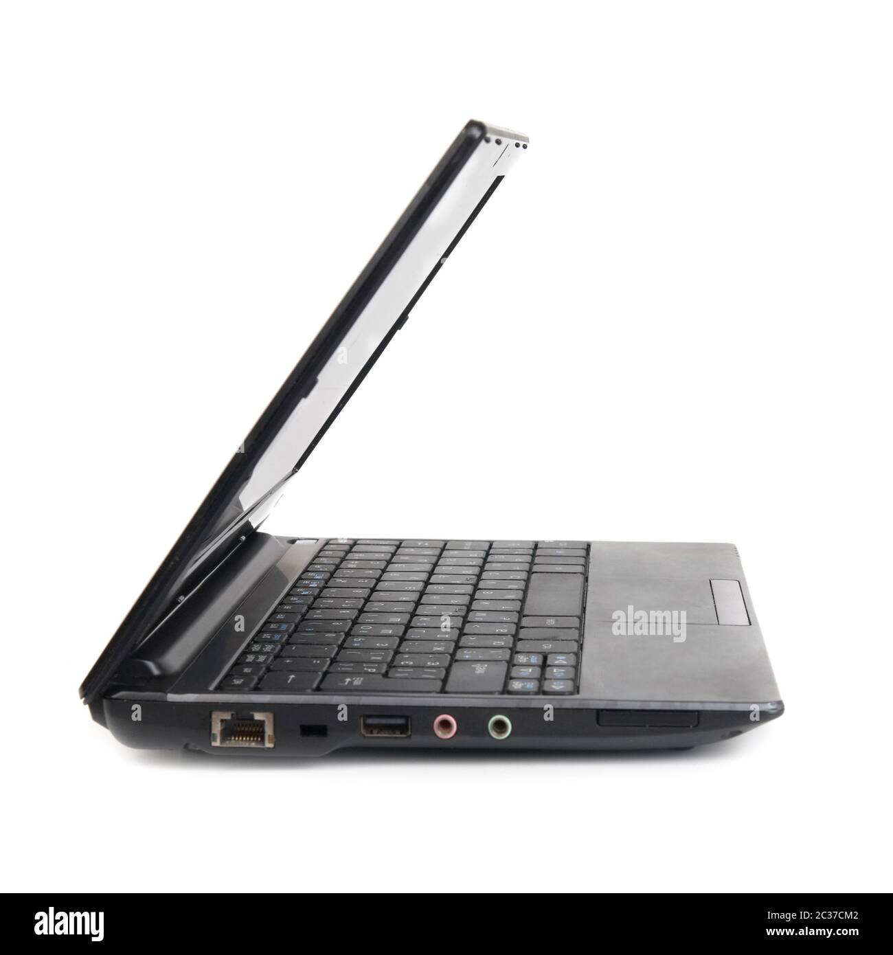 Laptop with empty screen isolated on white Stock Photo - Alamy