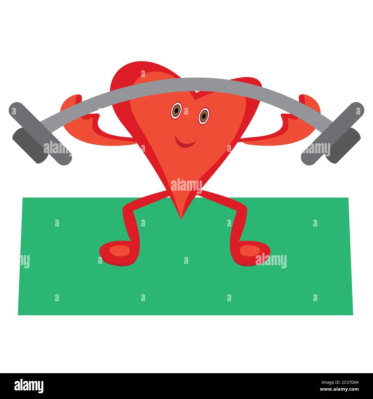 Heart doing Morning cardio exercises lift barbell for a healthy heart ...