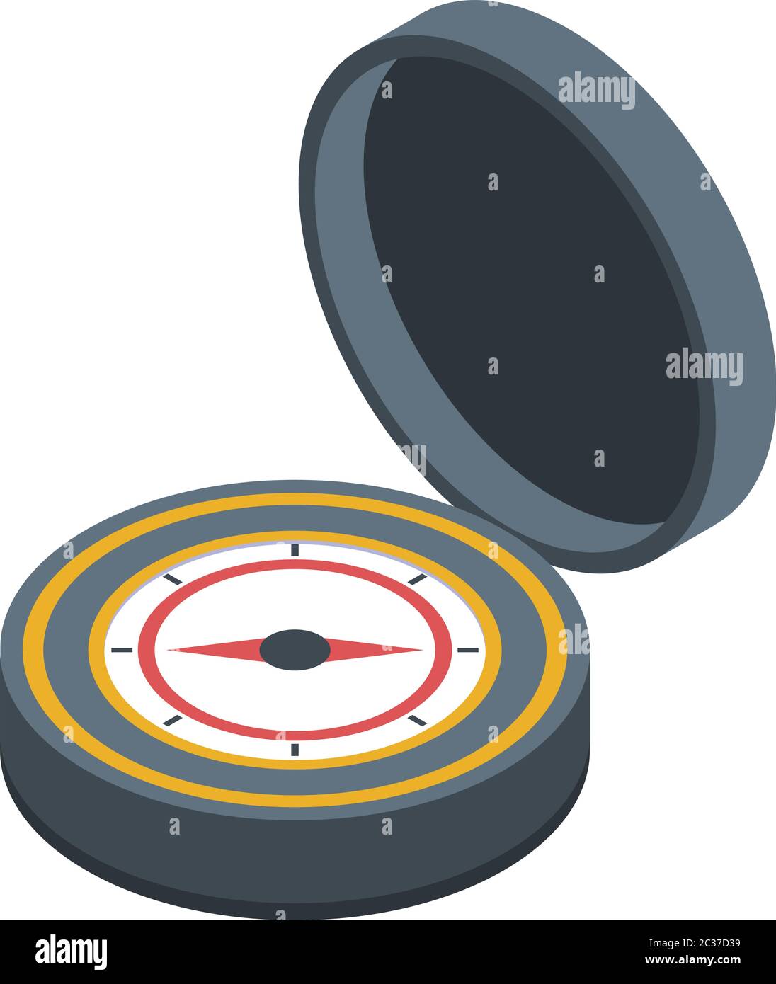 Pirate navigation compass icon, isometric style Stock Vector Image ...