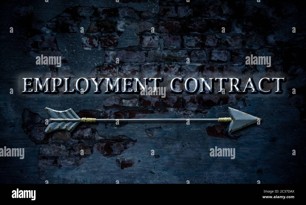 Street Sign the Direction Way to EMPLOYMENT CONTRACT Stock Photo - Alamy