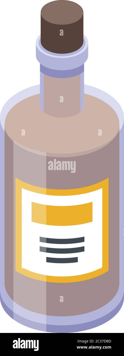 Pirate rum bottle icon, isometric style Stock Vector Image & Art - Alamy