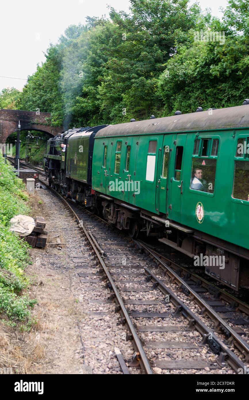 Train being pulled by 92212 - British Railways Standard Class 9F steam ...