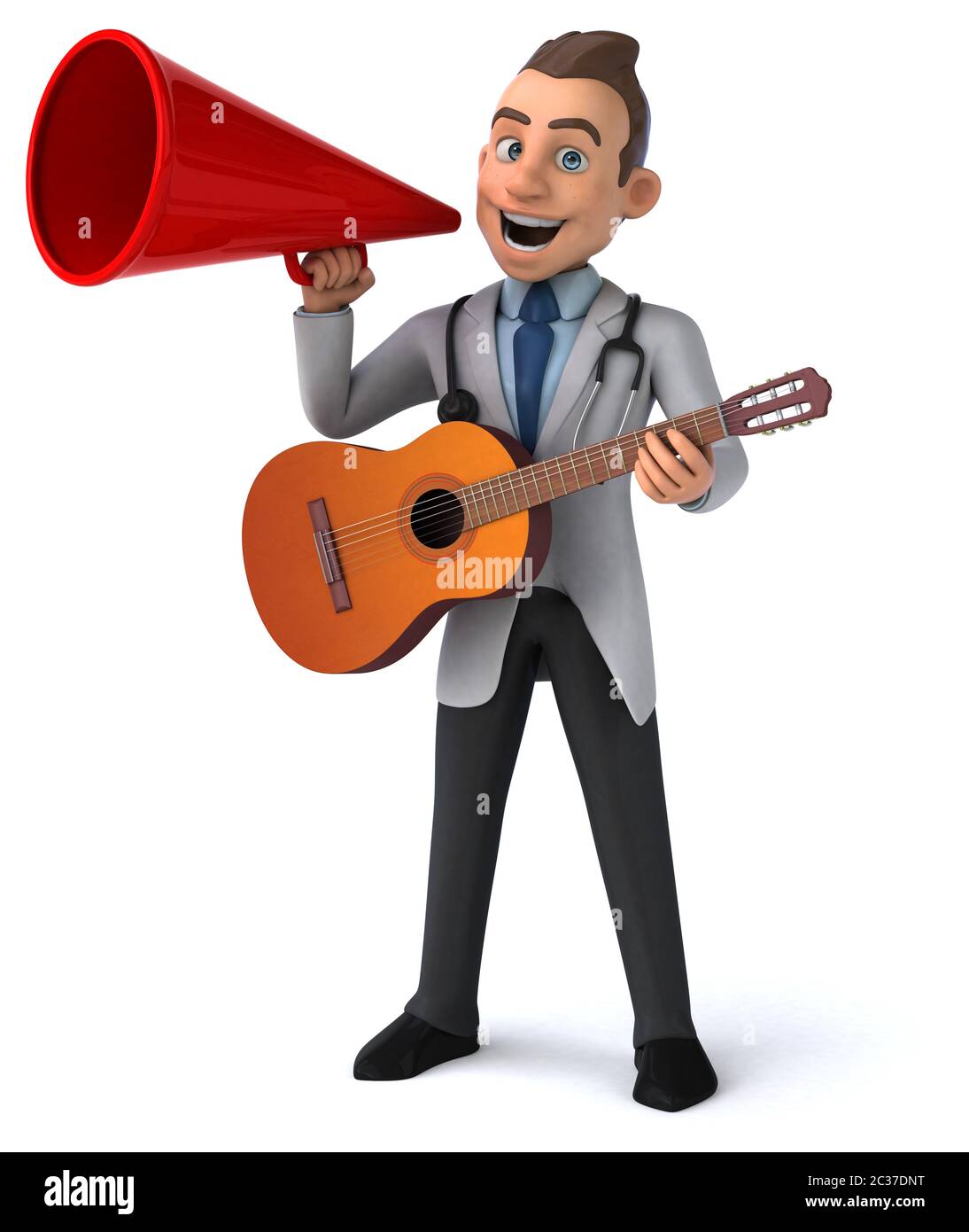 Fun doctor - 3D Illustration Stock Photo - Alamy