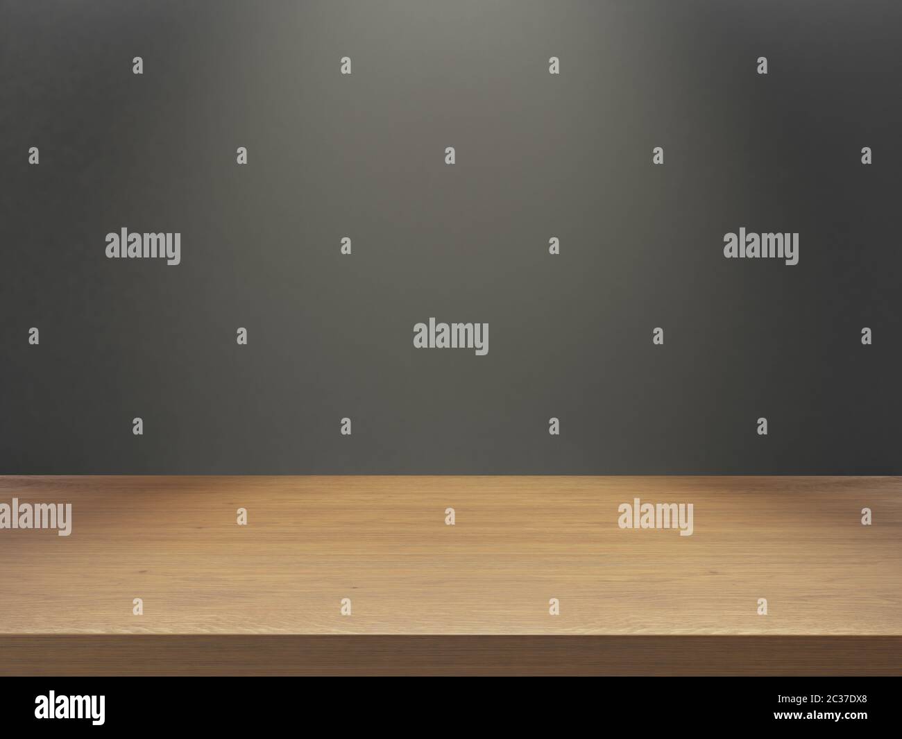 wooden empty desk mock up your product and design 3d render Stock Photo ...