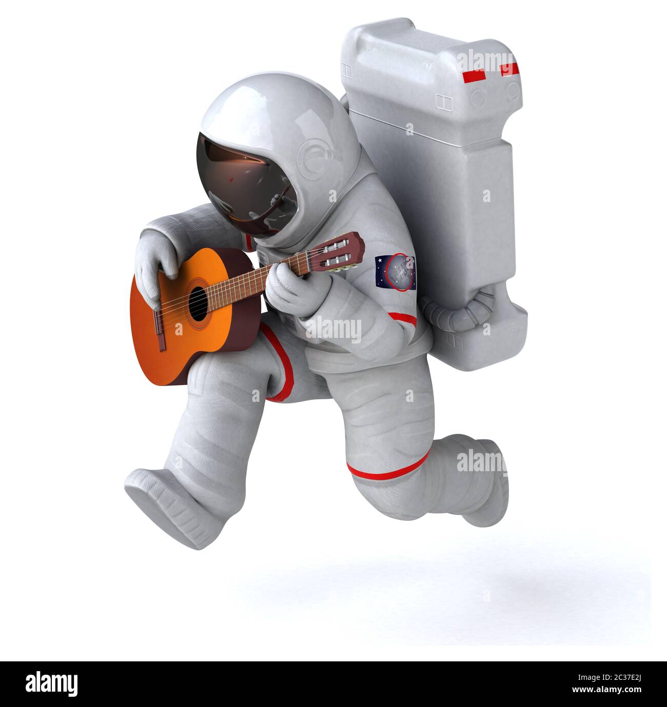 Fun astronaut - 3D Illustration Stock Photo - Alamy