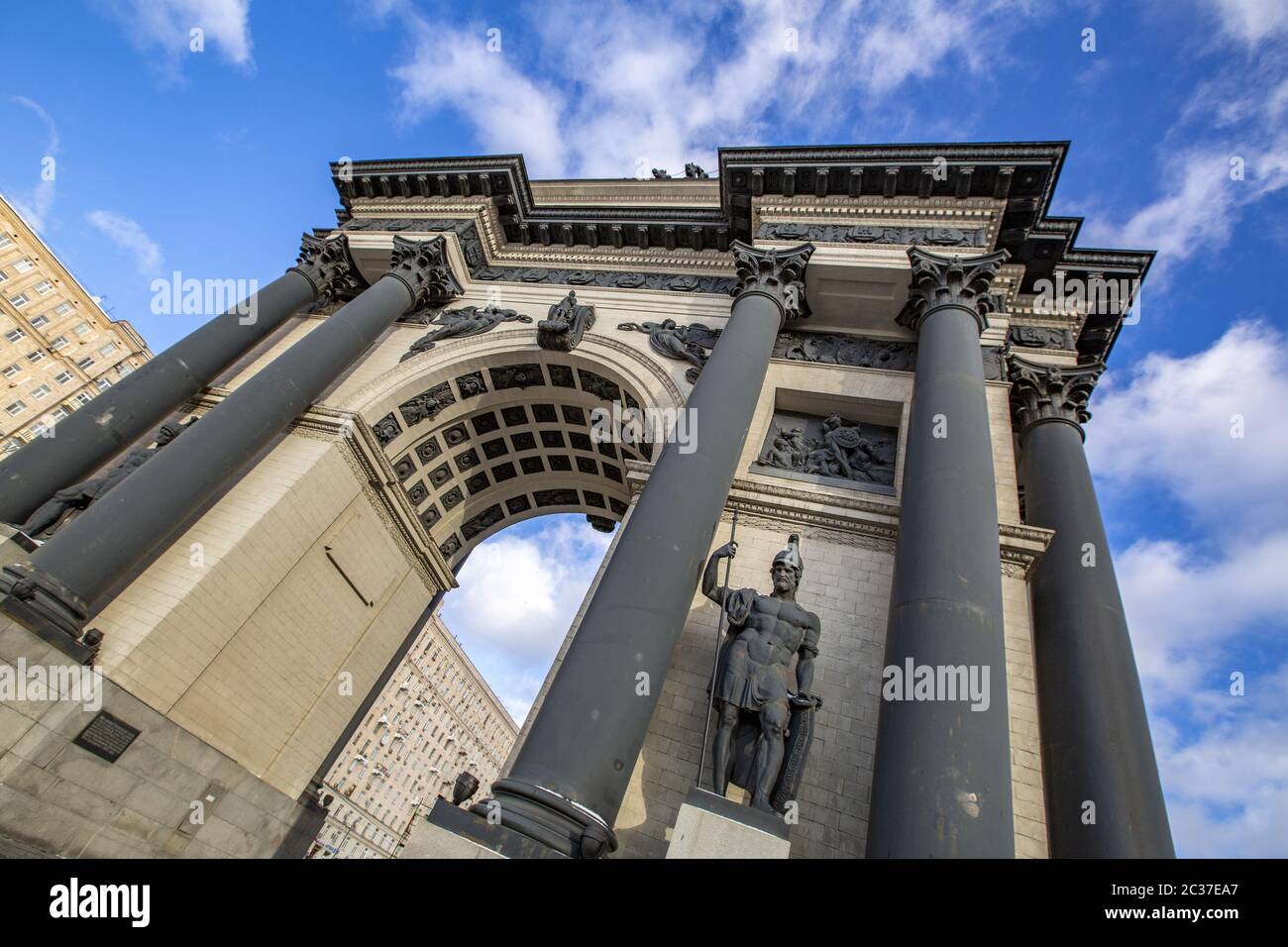 Historic Moscow Triumphal Gate, Russia Stock Photo - Alamy