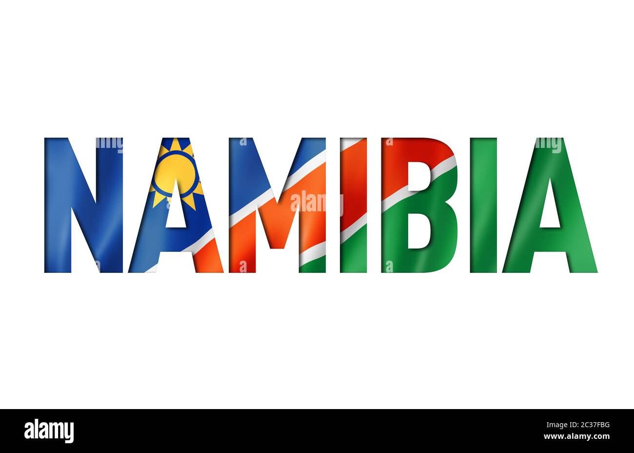 namibian flag text font. namibia symbol background Stock Photo - Alamy