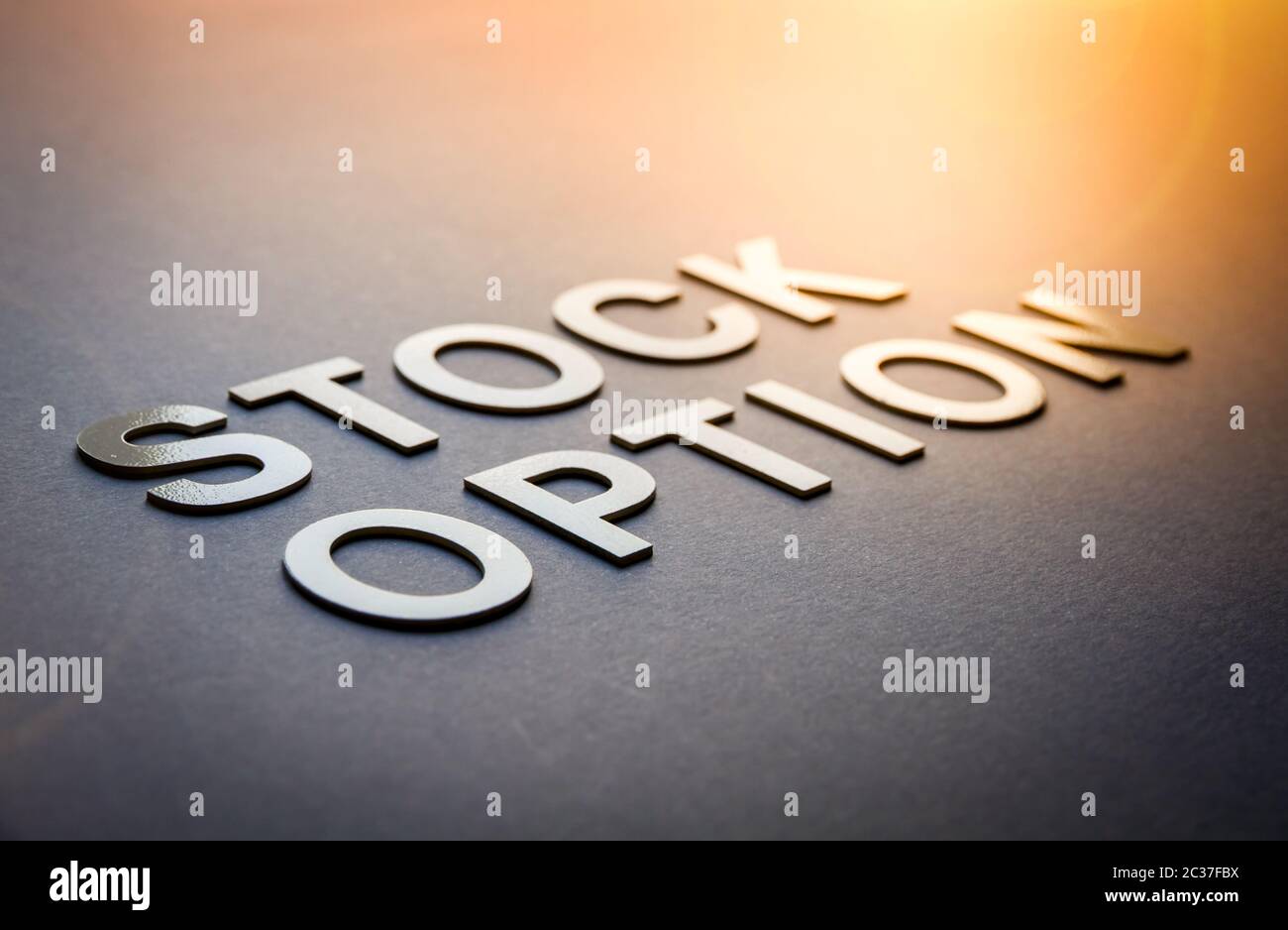 Word stock option written with white solid letters on a board Stock ...