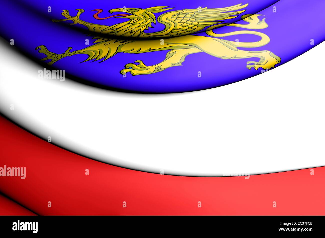 3D Flag of Rostock, Germany. 3D Illustration Stock Photo - Alamy