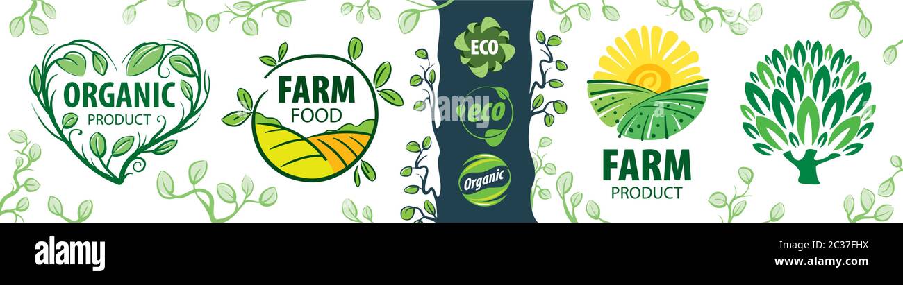 Set of vector icons for natural products Stock Vector Image & Art - Alamy