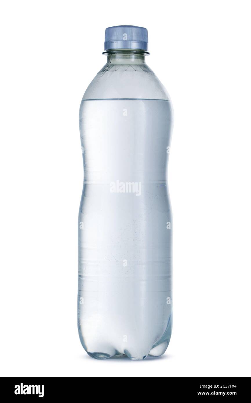 Small bottle of mineral water in plastic isolated on white Stock Photo ...