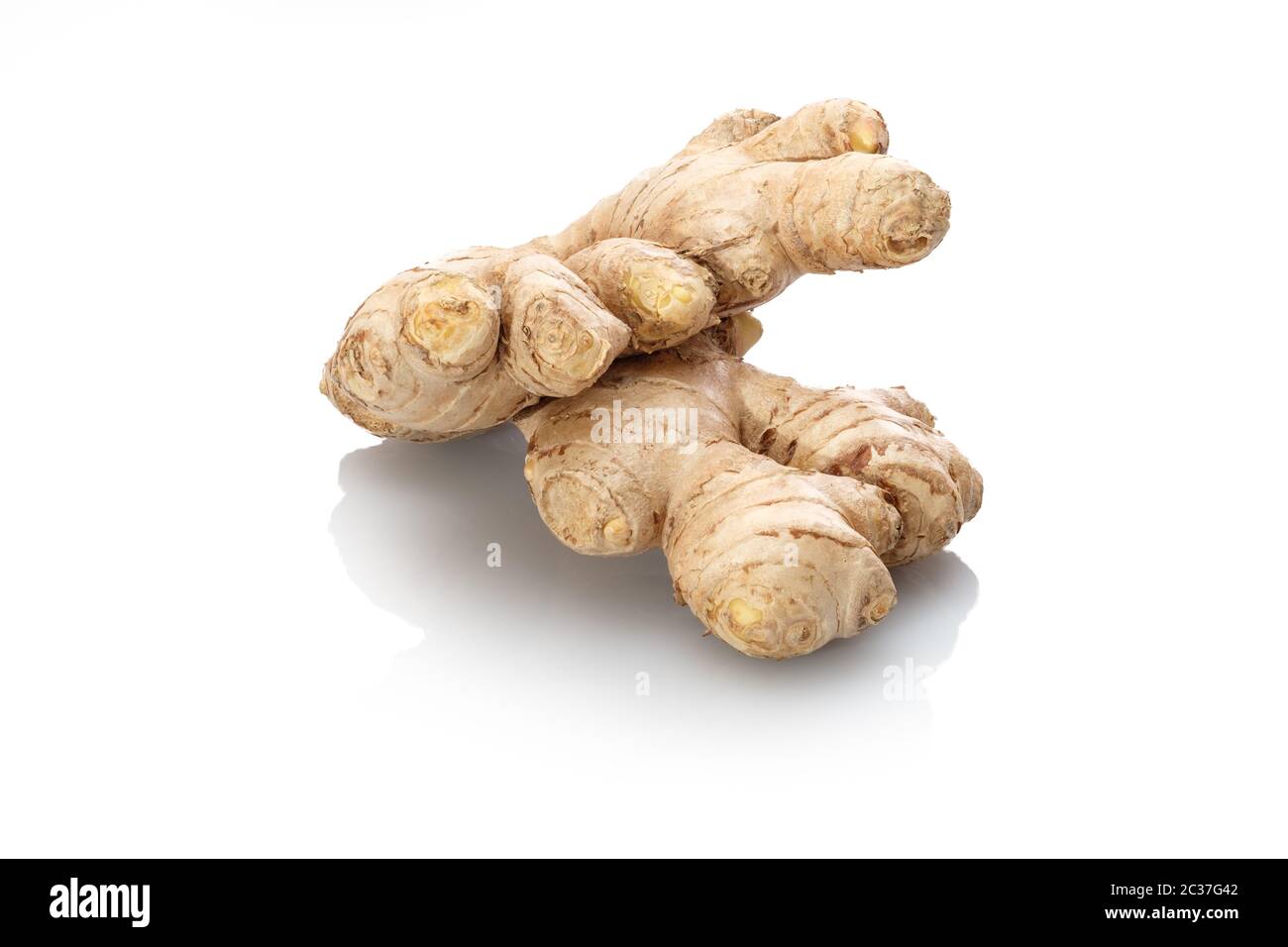 Tasty ginger root vegetable white isolated Stock Photo - Alamy