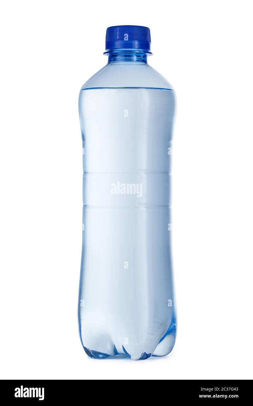 Small bottle of mineral water in plastic isolated on white Stock Photo ...